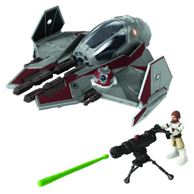 Star Wars Mission Fleet Obi-Wan Kenobi JEDI STARFIGHTER 2.5-Inch-Scale ...