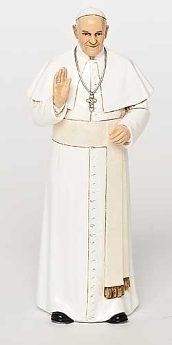 Pope Francis, 6" Figurine by Joseph's Studio and a Prayer Card