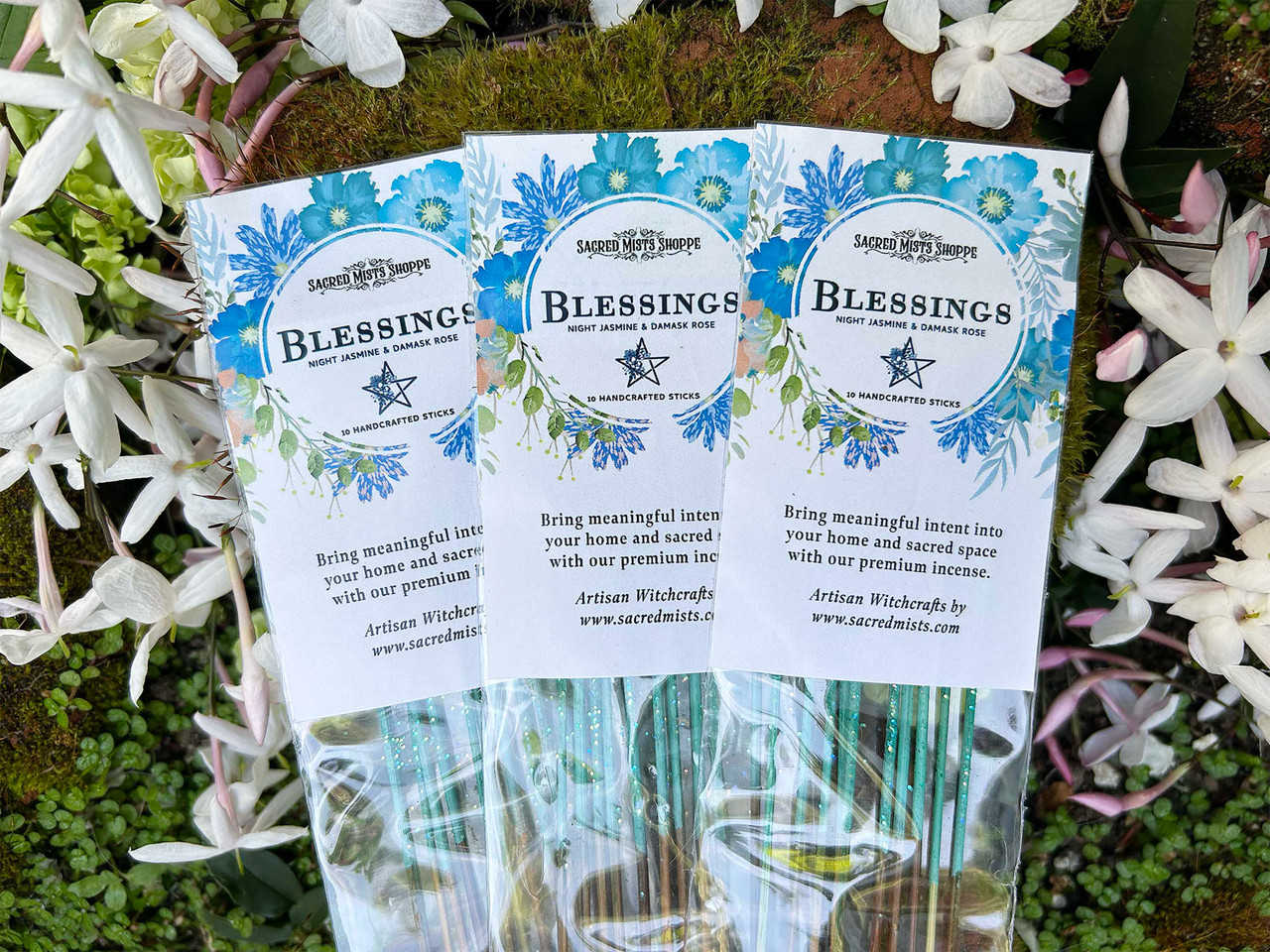 Blessings Incense Sticks – Night Blooming Jasmine, Rose Damascena ...