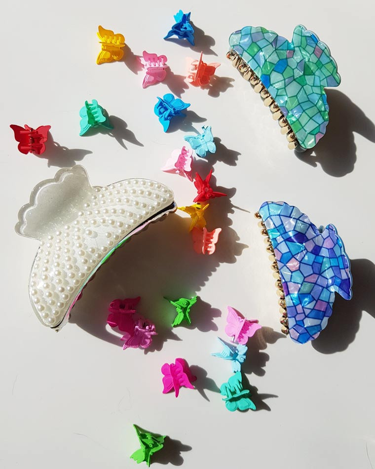 Mini Butterfly Clip Claws Set of 20 - kellinsilver.com