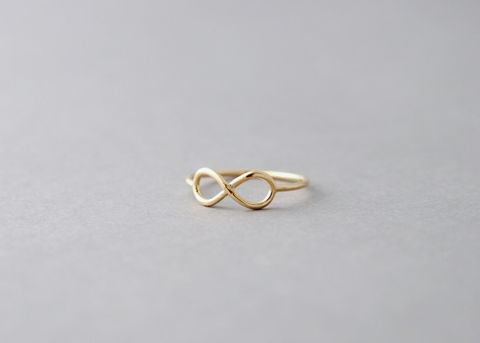 Yellow Gold Infinity Ring - kellinsilver.com
