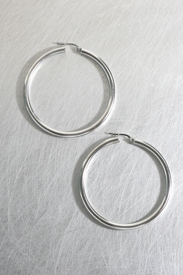 Sterling Silver Side Teardrop Snap Hoop Earrings Medium - kellinsilver.com