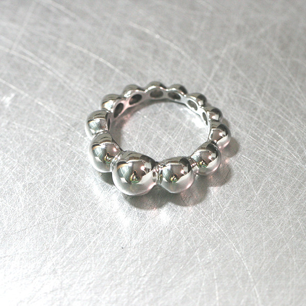 Sterling Silver Texture volume Dome Ring - kellinsilver.com