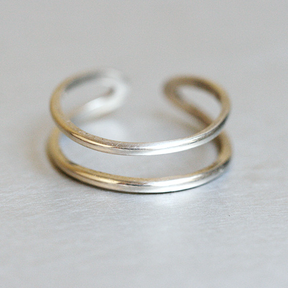 Sterling Silver Bold Figure Ring Cuff - kellinsilver.com