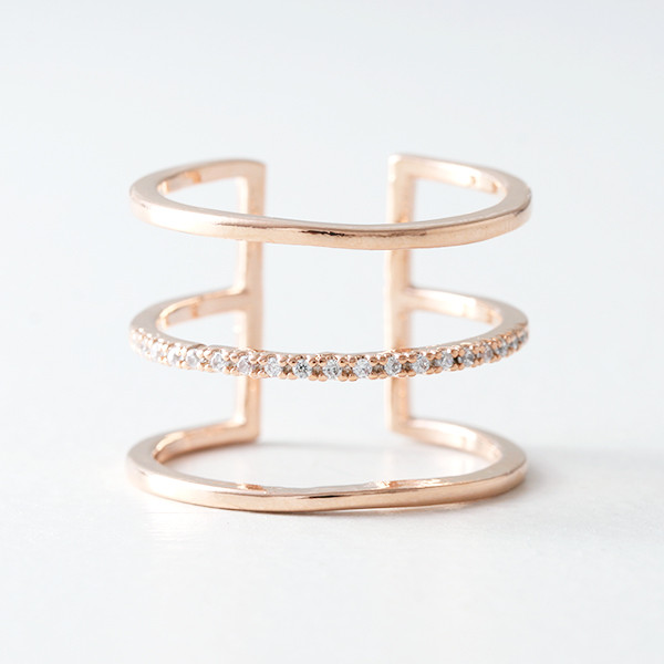 Nature Jewelry Dainty Cosmos Flower Wrap Ring Gold