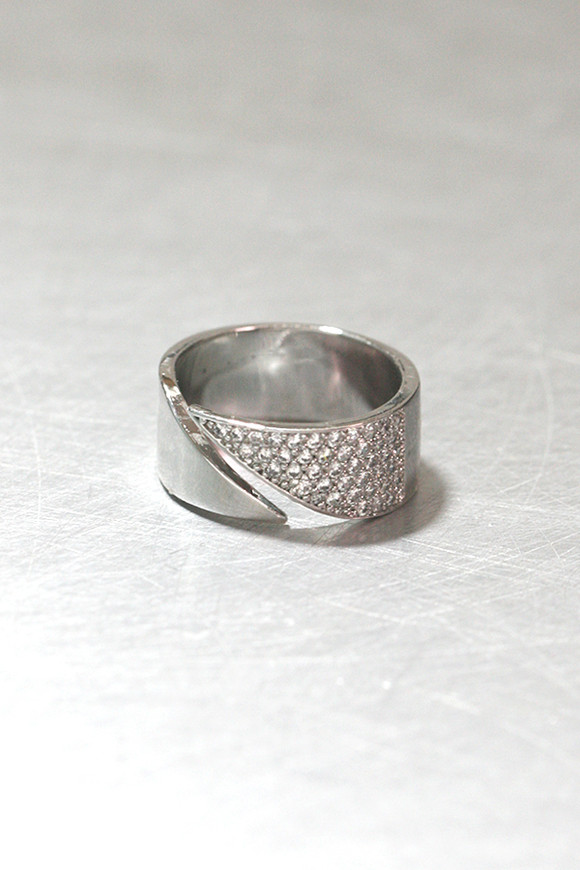 CZ Pave Pointed Ring Sterling Silver - kellinsilver.com