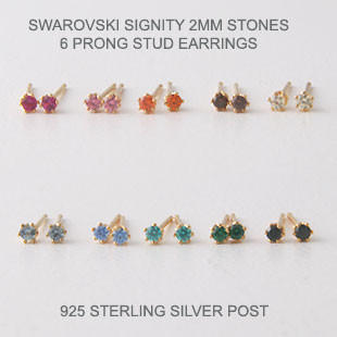 2mm crystal stud earrings store