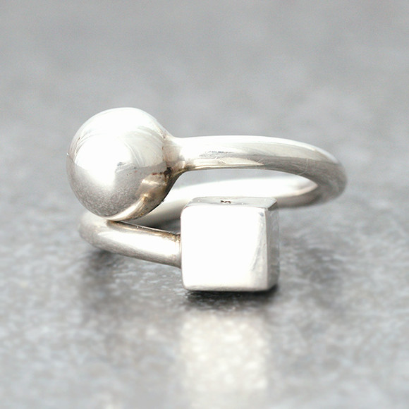 Sterling Silver Bold Figure Ring Cuff - kellinsilver.com