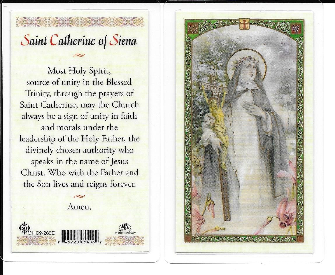 Home Décor Wall Décor St Catholic Printable Prayer Card Catherine of ...