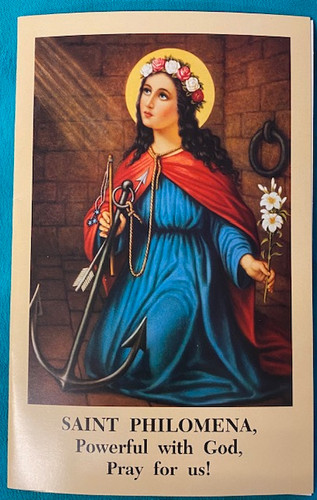 Vintage Large Novena Card - St. Philomena