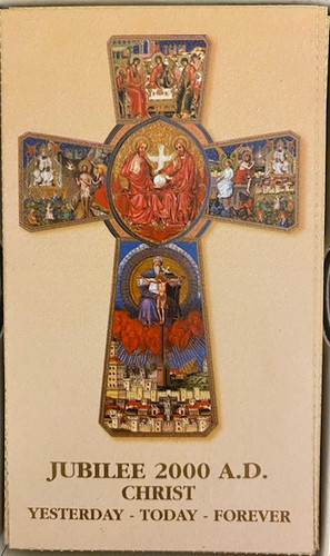 Jubilee 2000 A.D. Holy Card - Made in Italy - Gold Edges