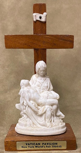 Vatican Pavilion Resin Pieta & Cross Statue Figure 1964-65 New York ...