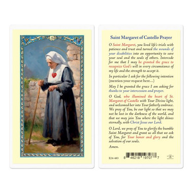 Saint Margaret of Castello Laminated Holy Card