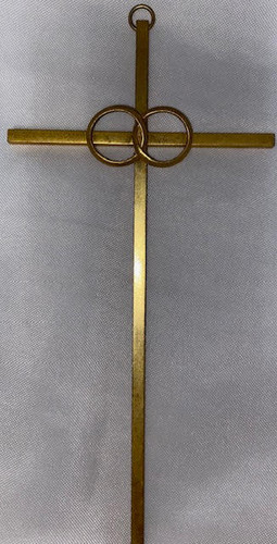 Gold Wedding Rings Cross - Wall Cross
