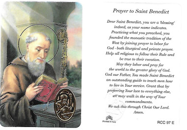 Saint Benedict Laminated Prayer Card