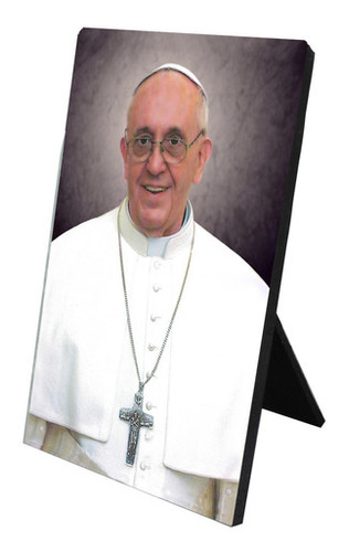 Pope Francis Formal Desk Plaque