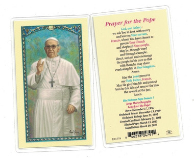 Prayer For The Pope Laminated Prayer Card II (RR303)