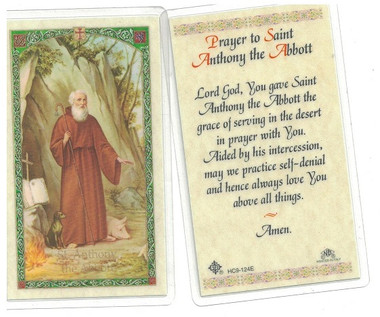 Prayer To Saint Anthony The Abbott Laminated Prayer Card (RR313)