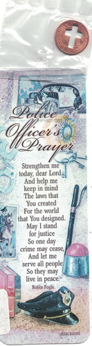 Police Officer Prayer Bookmark(With Coin) (GB7S-POLCOIN)