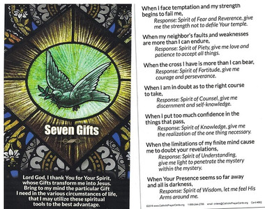 Seven Gifts Prayer Card (RR343-SEVEN GIFTS)