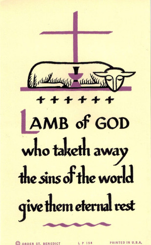 Lamb of God Prayer Card