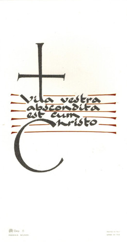 Vita Absconda Holy Card