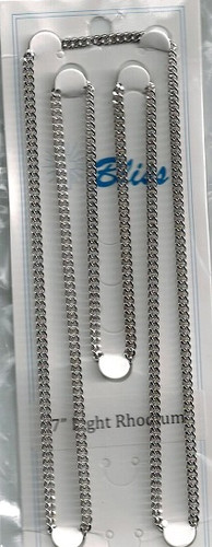 27 Inch Light Rhodium Heavy Curb Chain