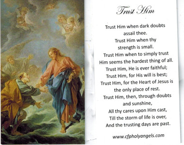 Trust Him God Prayer Card