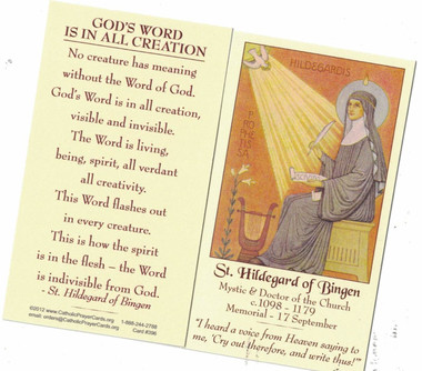 Saint Hildegard of Bingen Prayer Card