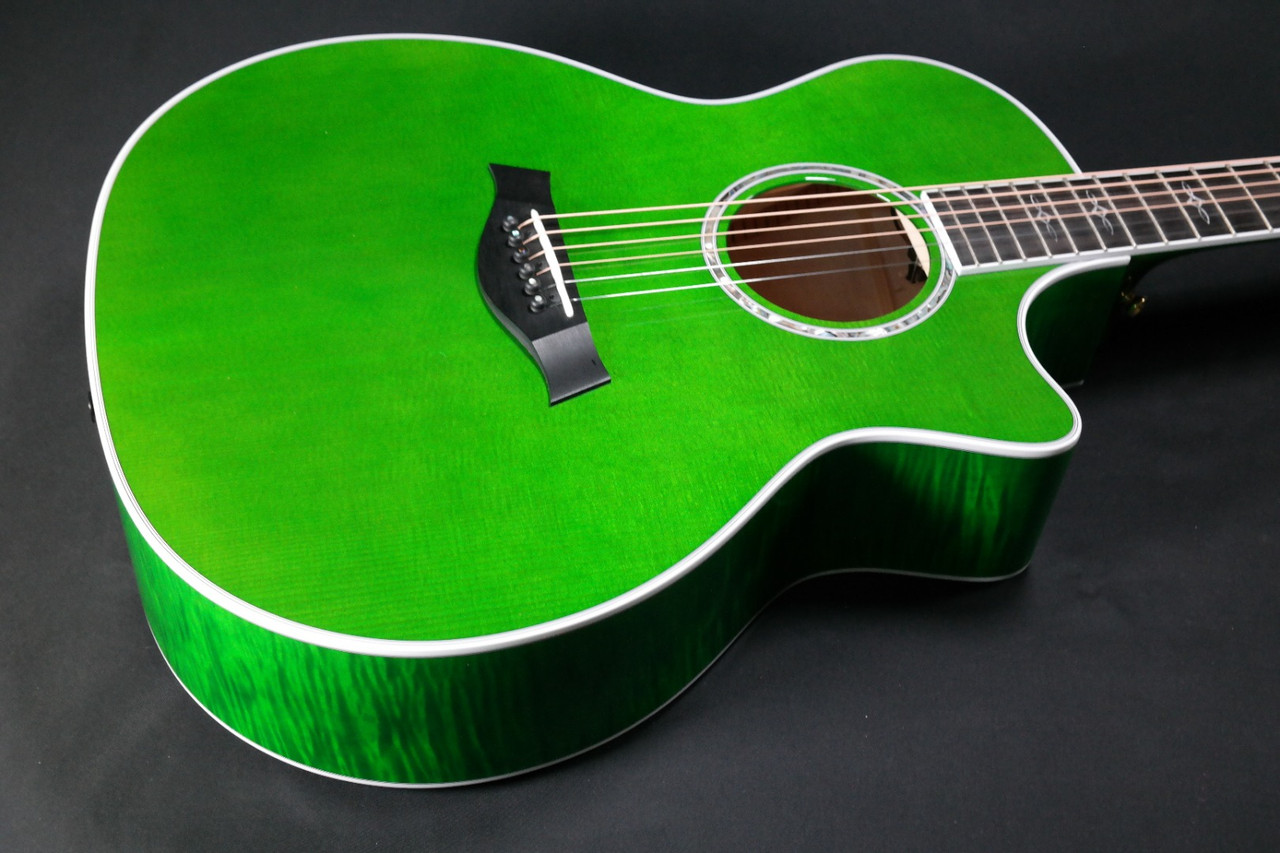 Green Acoustic Electric Guitar