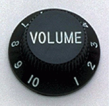 Set of 2 Black Volume Knobs - Liberty Music