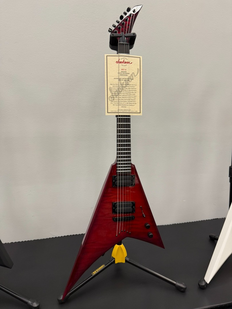 JACKSON CUSTOM SHOP USA - SPECIAL EDITION RHOADS - TRANS RED BURST NAMM ...