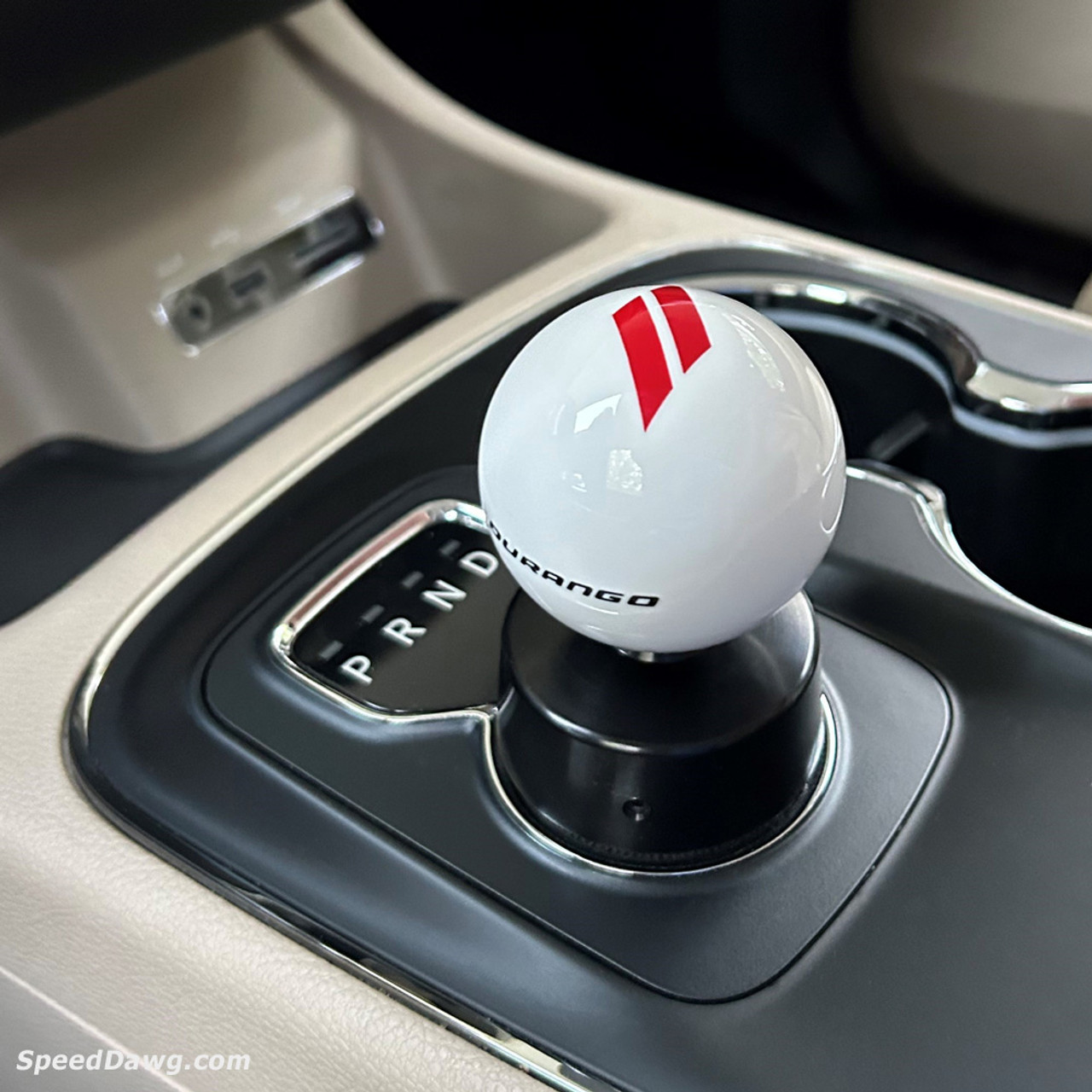 Dodge Durango Dual Stripes Shift Knob and Automatic Dial Selector Shift Knob Adapter Set