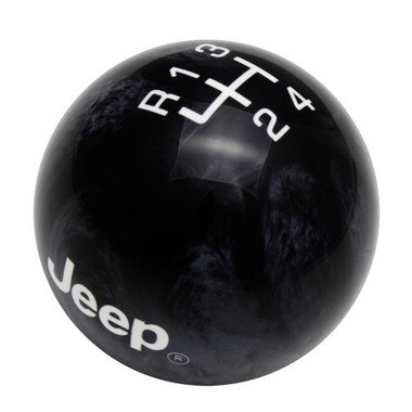 Jeep 4 Speed Reverse Upper Left Shift Knob with Inlaid Shift Pattern ...