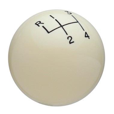Ivory 4 Speed Reverse Upper Left Shift Pattern Shift Knob