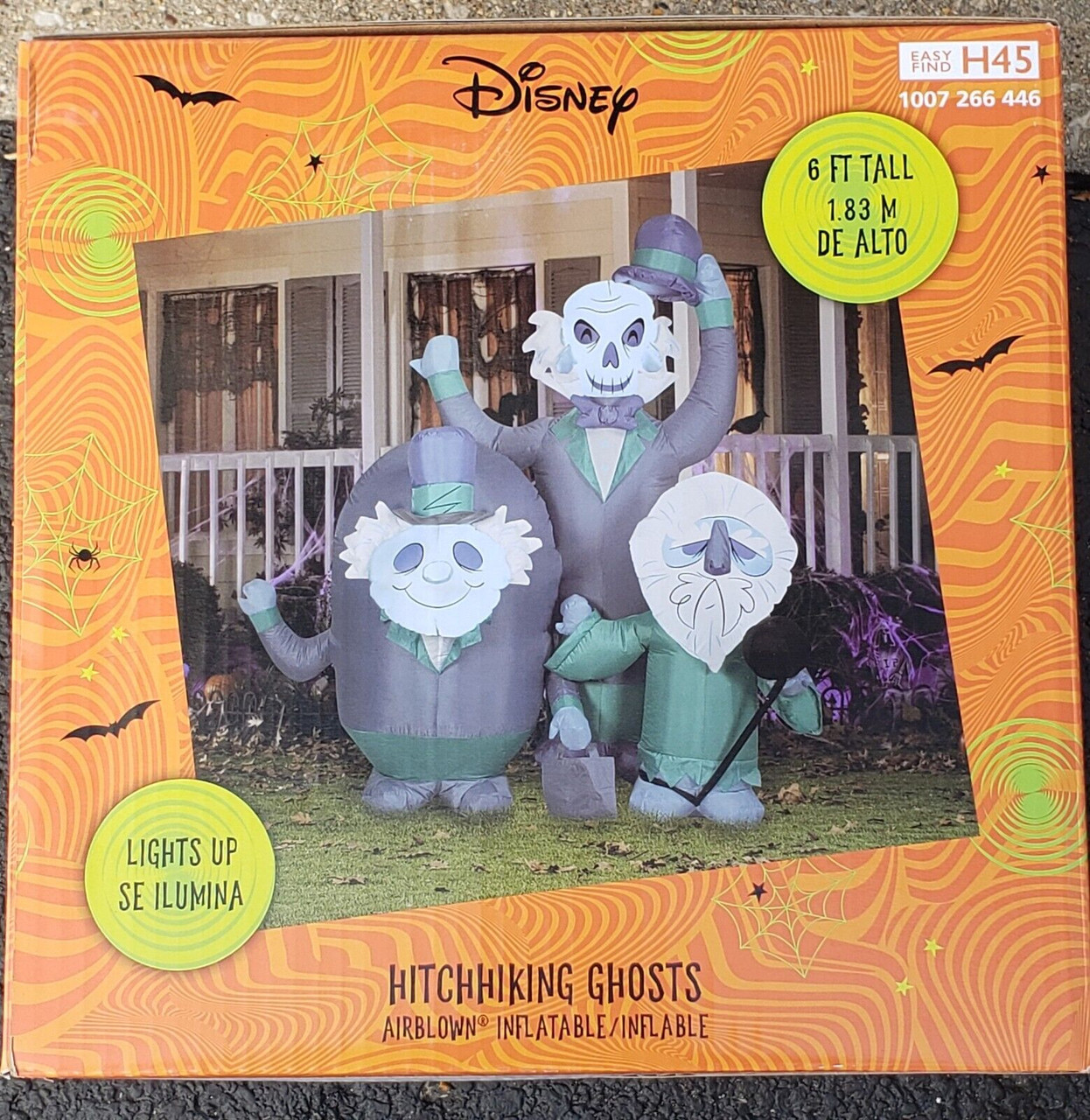Halloween Haunted Mansion Inflatable with Disneys Hitchhiking Ghosts