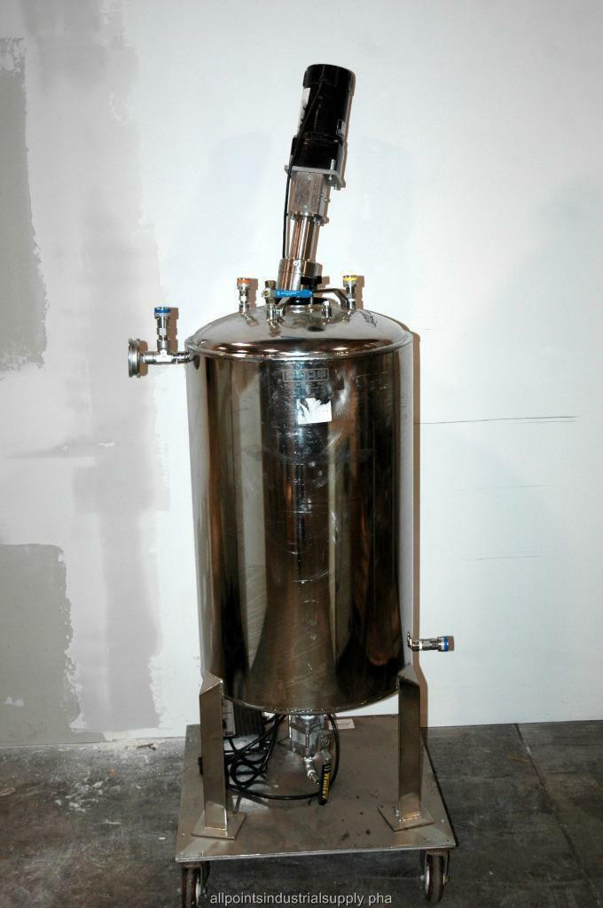 140L Jacketed Stainless Steel Tank Vessel With Agitator - Used Pope Alloy