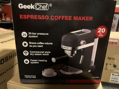 Geek Chef Espresso Maker: 20 Bar Pressure System
