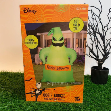 Inflatable Nightmare Before Oogie Boogie Sign: Gemmy 5Ft