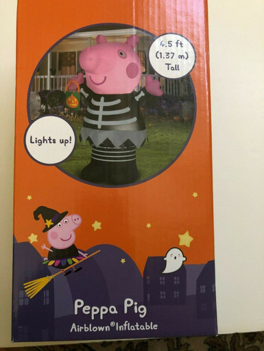 Halloween Yard Decor: Inflatable Peppa Pig Skeleton