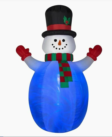 Gemmy Led Snowman: 10Ft Tall Airblown Inflatable With Christmas Projection