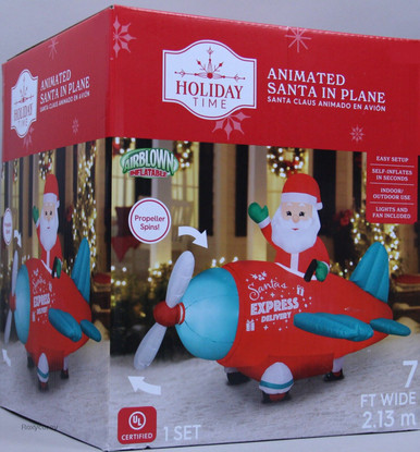 Christmas Airblown Inflatable-Santa In Plane