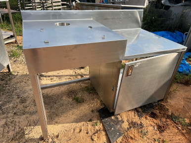 60X30 Commercial Stainless Steel Deli Bakery Slicer Cabinet Prep Table