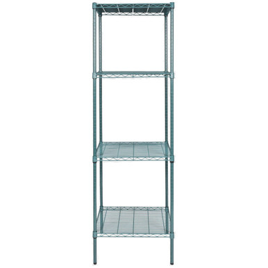 Green Epoxy Wire Walk-In Cooler Rack - Heavy-Duty 24x24x64 Commercial