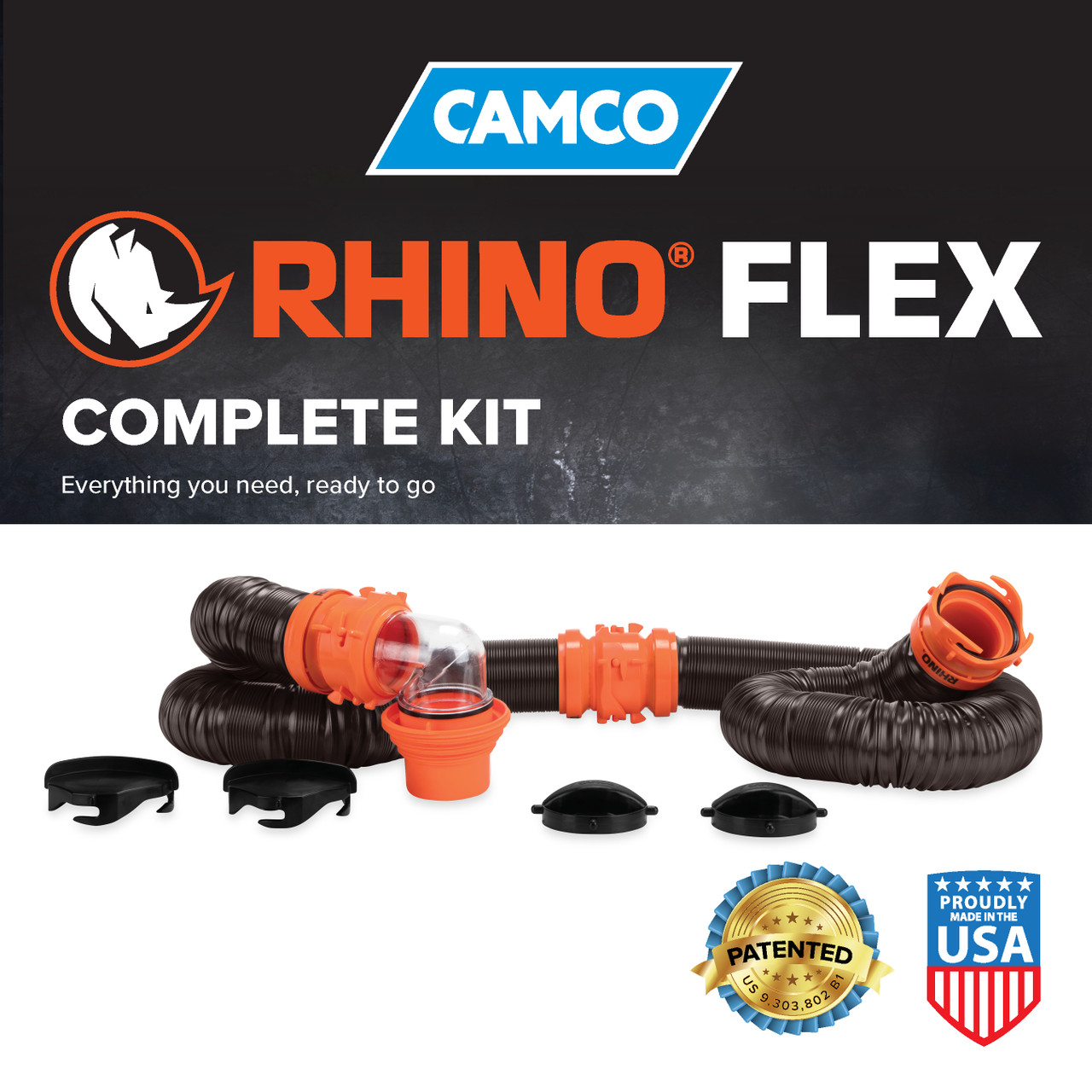RhinoFLEX 20' Sewer Hose Kit