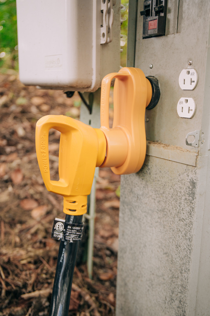 Camco Power Grip Electrical Offset Adapter - 30 amp to 50 amp RV Power ...