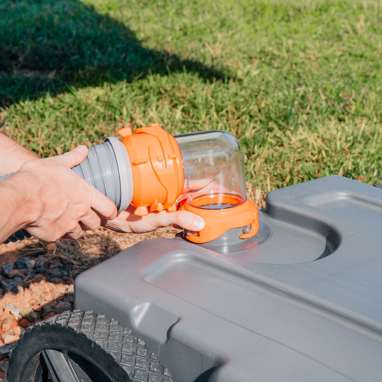 Camco Rhino Camper/RV Portable Waste Tank – 28-Gallon – Features Large ...