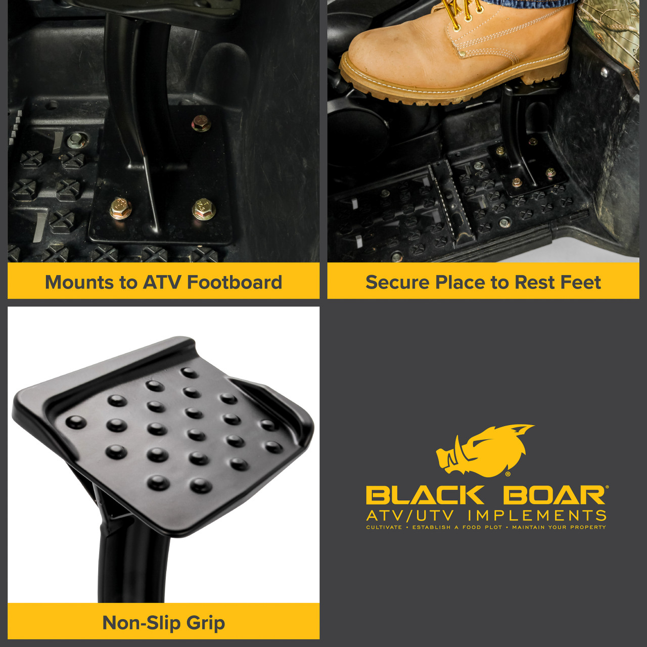 Black Boar ATV Rear Lounger Foot Pedestal, Set of Two 66017 - Camco Dealer