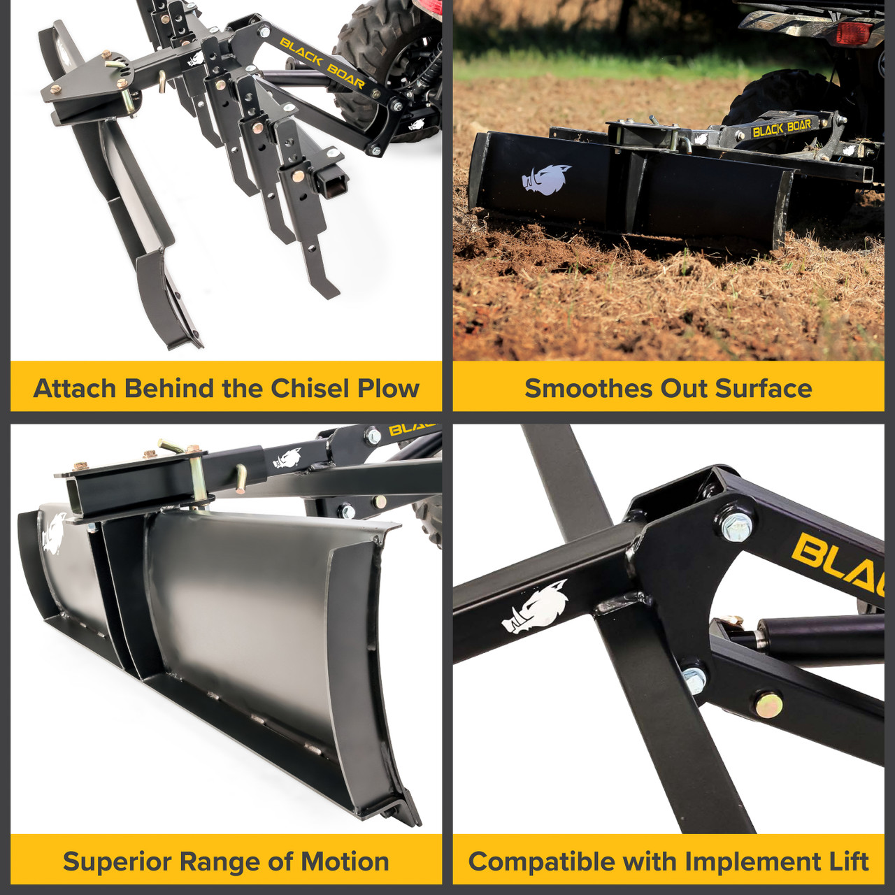 Black Boar - ATV Scrape Blade, Implement (E/F) 66005 - Camco Dealer