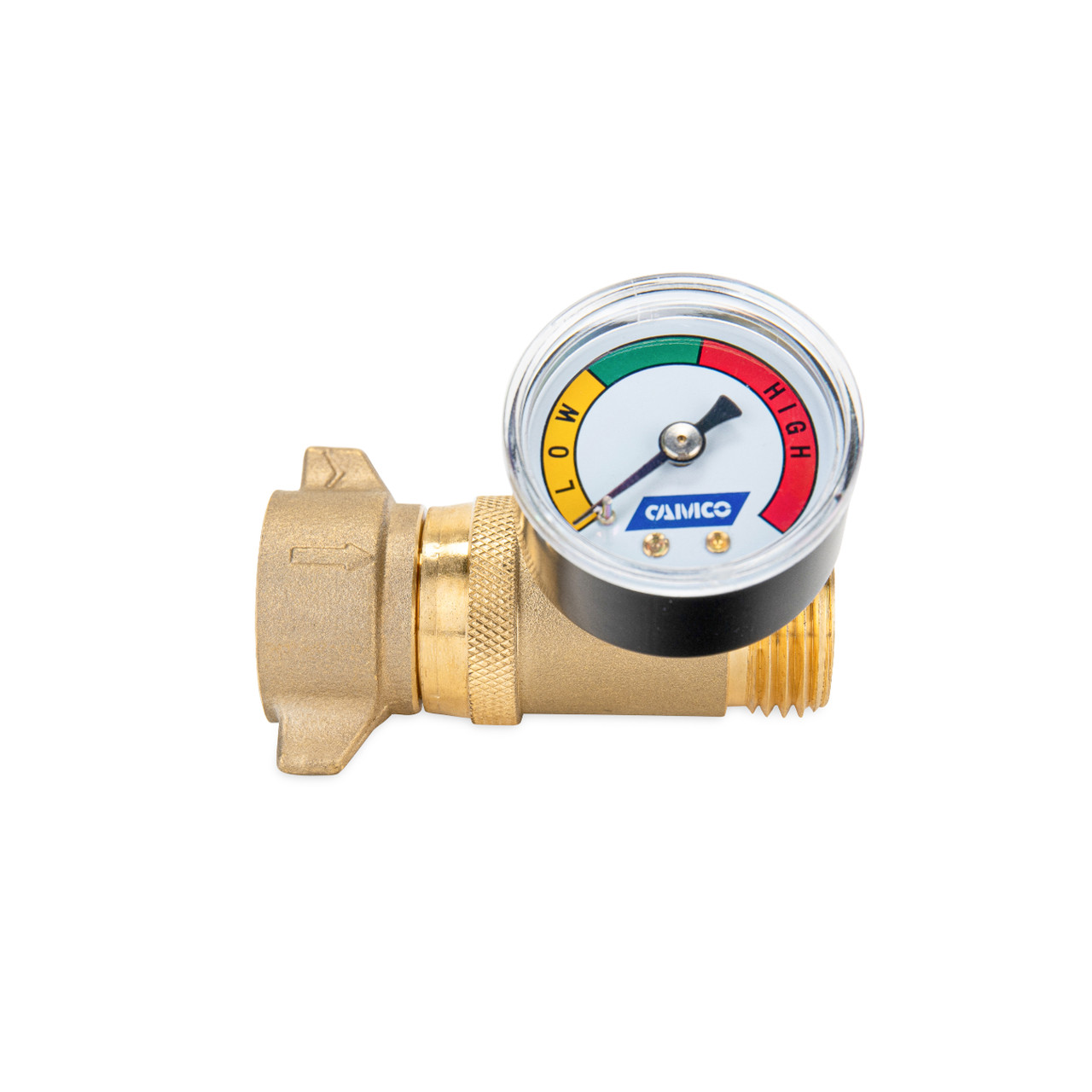Camco Brass Marine/RV Water Pressure Regulator with Gauge–Protects RV ...